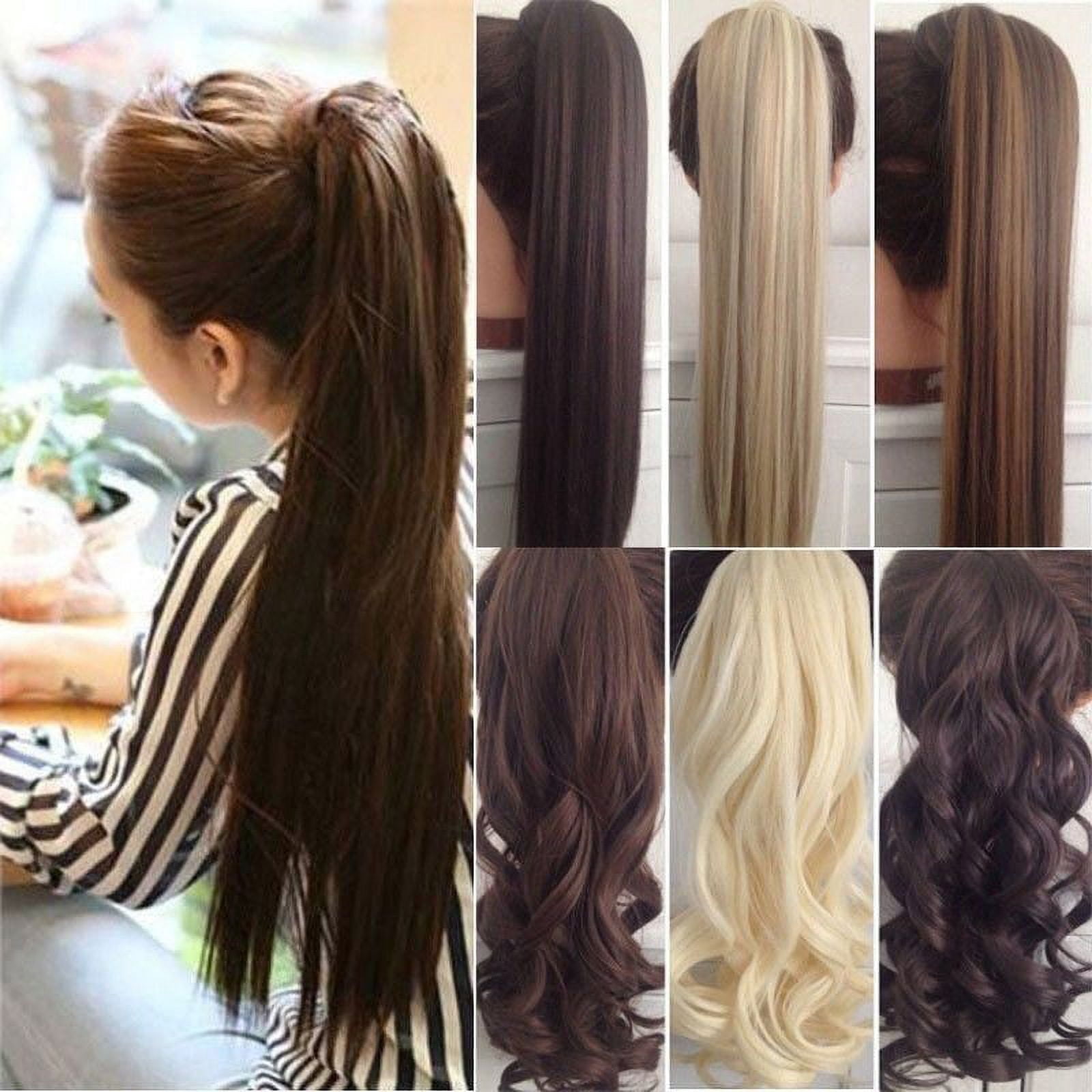 LELINTA Women 22" Straight Binding Tie up Ponytail Pony Tail Hair ...