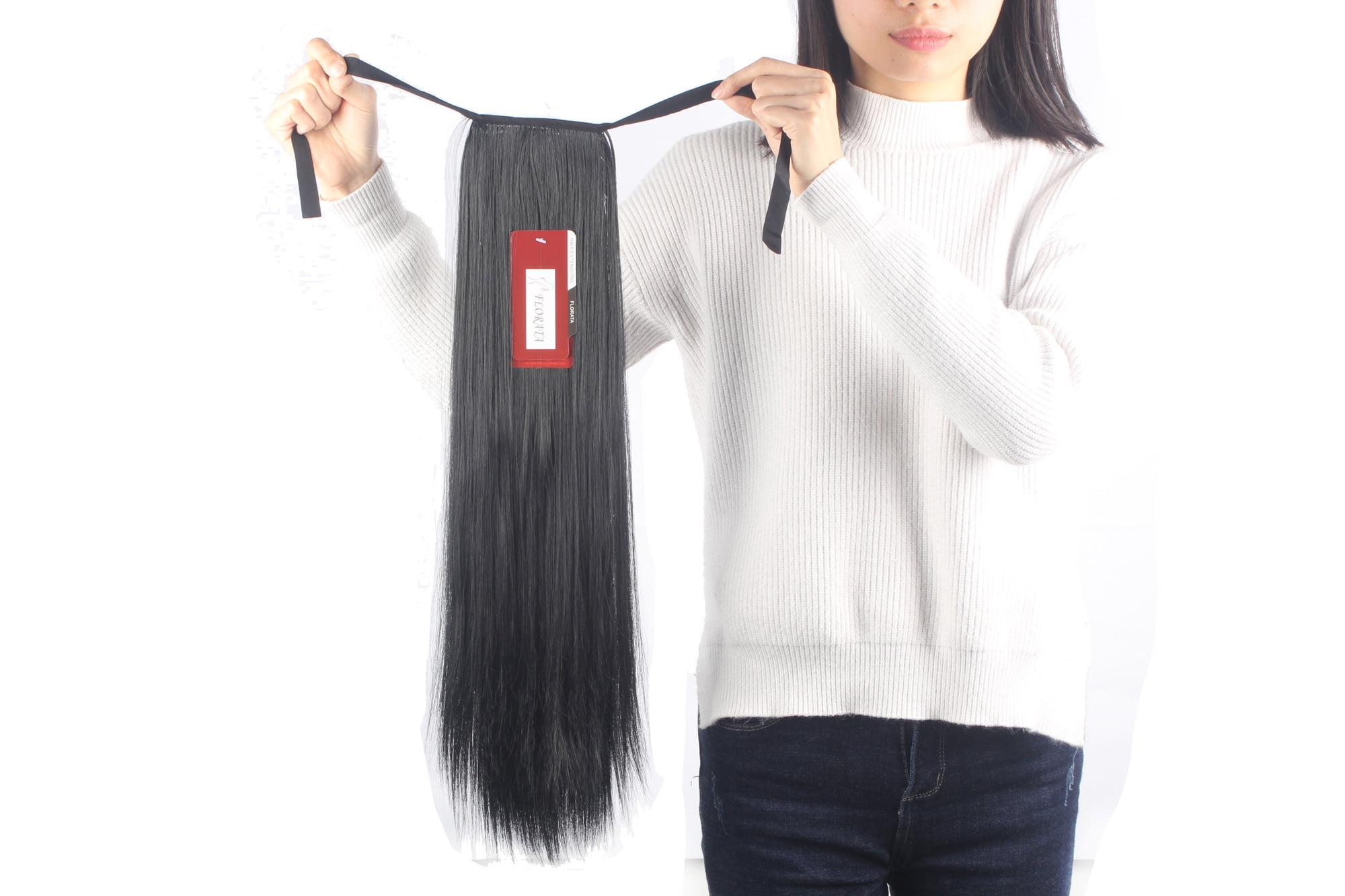 LELINTA Women 22" Straight Binding Tie up Ponytail Pony Tail Hair ...