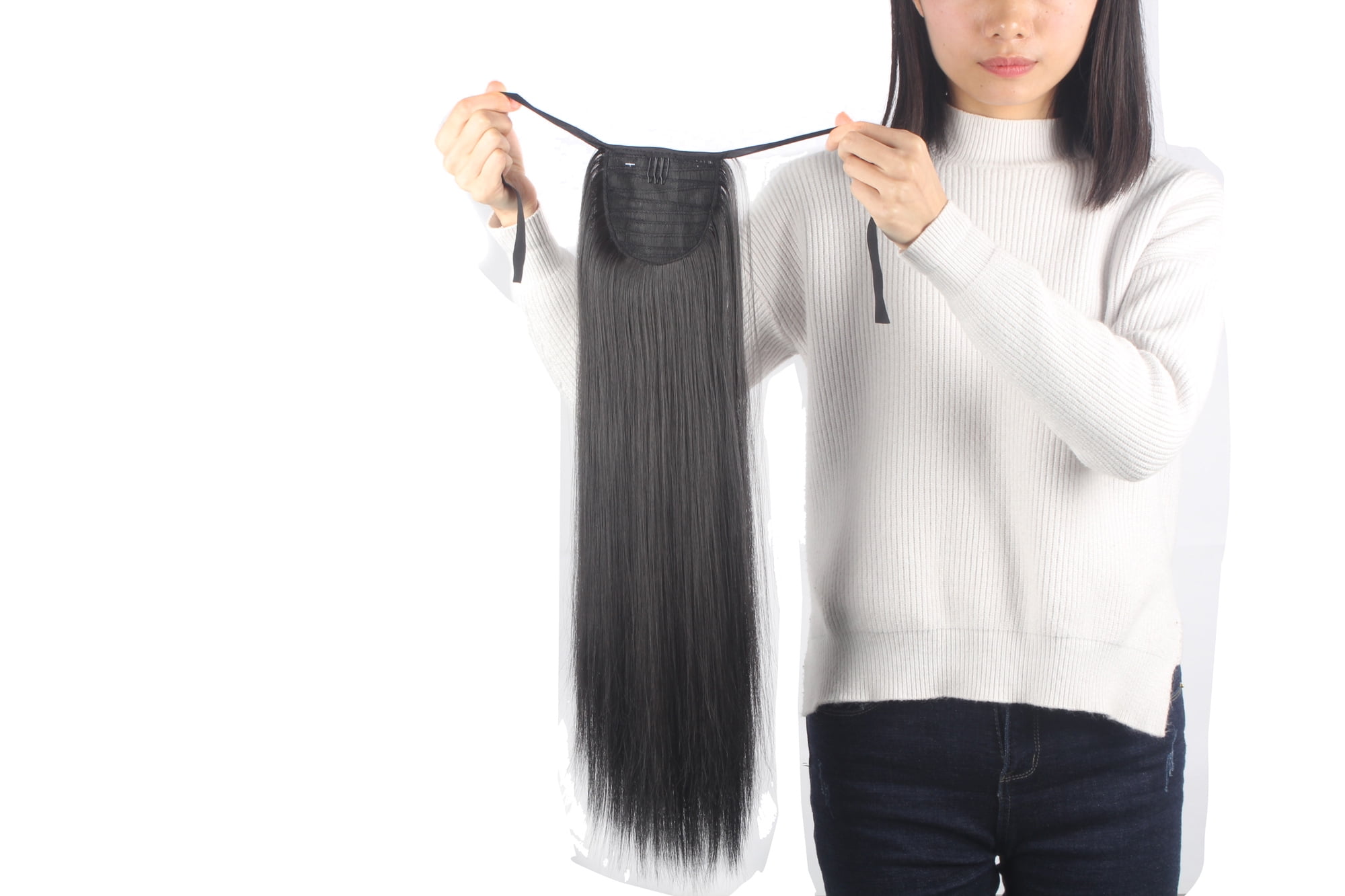 LELINTA Women 22" Straight Binding Tie up Ponytail Pony Tail Hair ...
