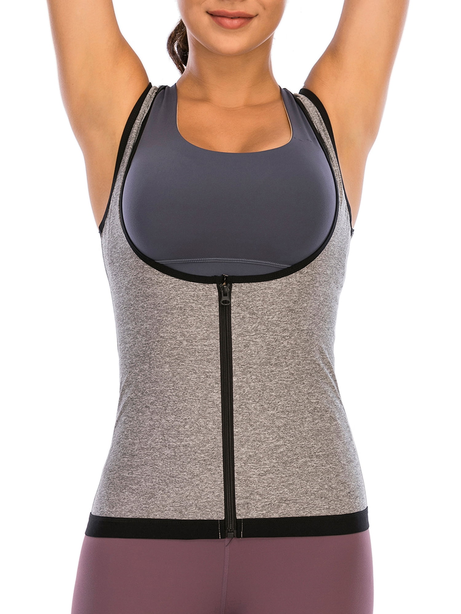 LELINTA Women Plus Size Sauna Sweat Vest Waist Trainer Vest Underbust ...
