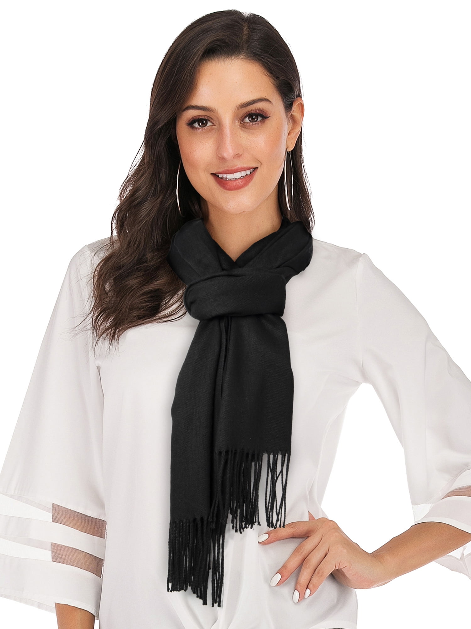 LELINTA Women Solid Color Large Soft Shawl Scarf Lightweight Long ...