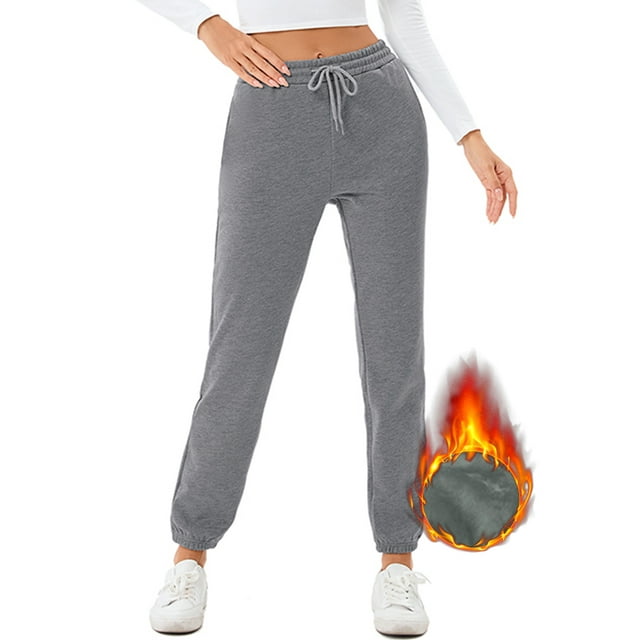 LELINTA Women Winter Warm Fleece Lined Joggers Thermal Sweatpants for ...