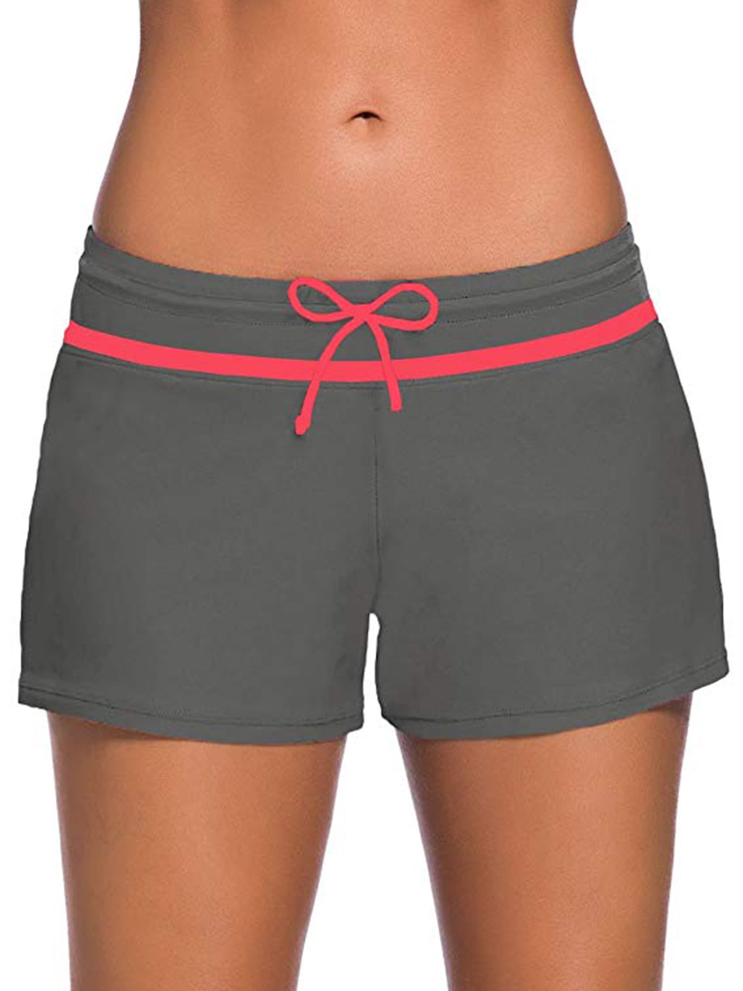 LELINTA Women's Swim Shorts Solid Swimsuit Bottoms Quick Dry Swim Board ...