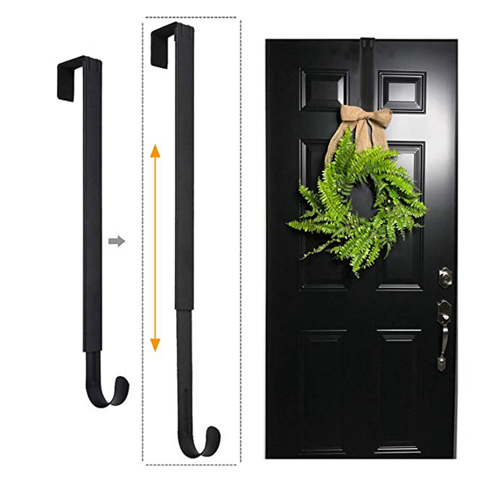 LELINTA Wreath Hanger, Adjustable Over The Door Wreath Hanger Wreath ...