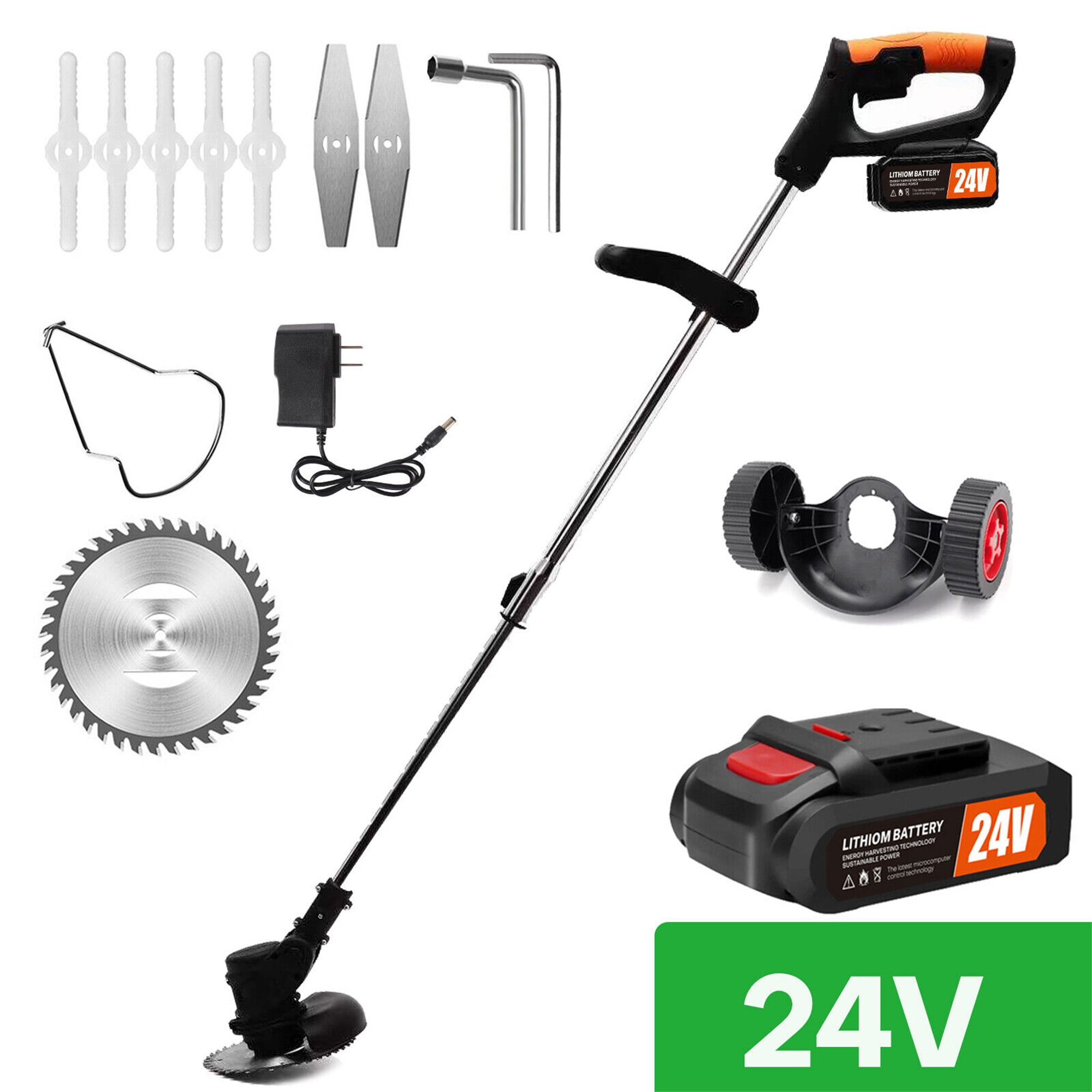 LELINTA Cordless String Trimmer with Lithium-Ion Battery 21V/24V ...