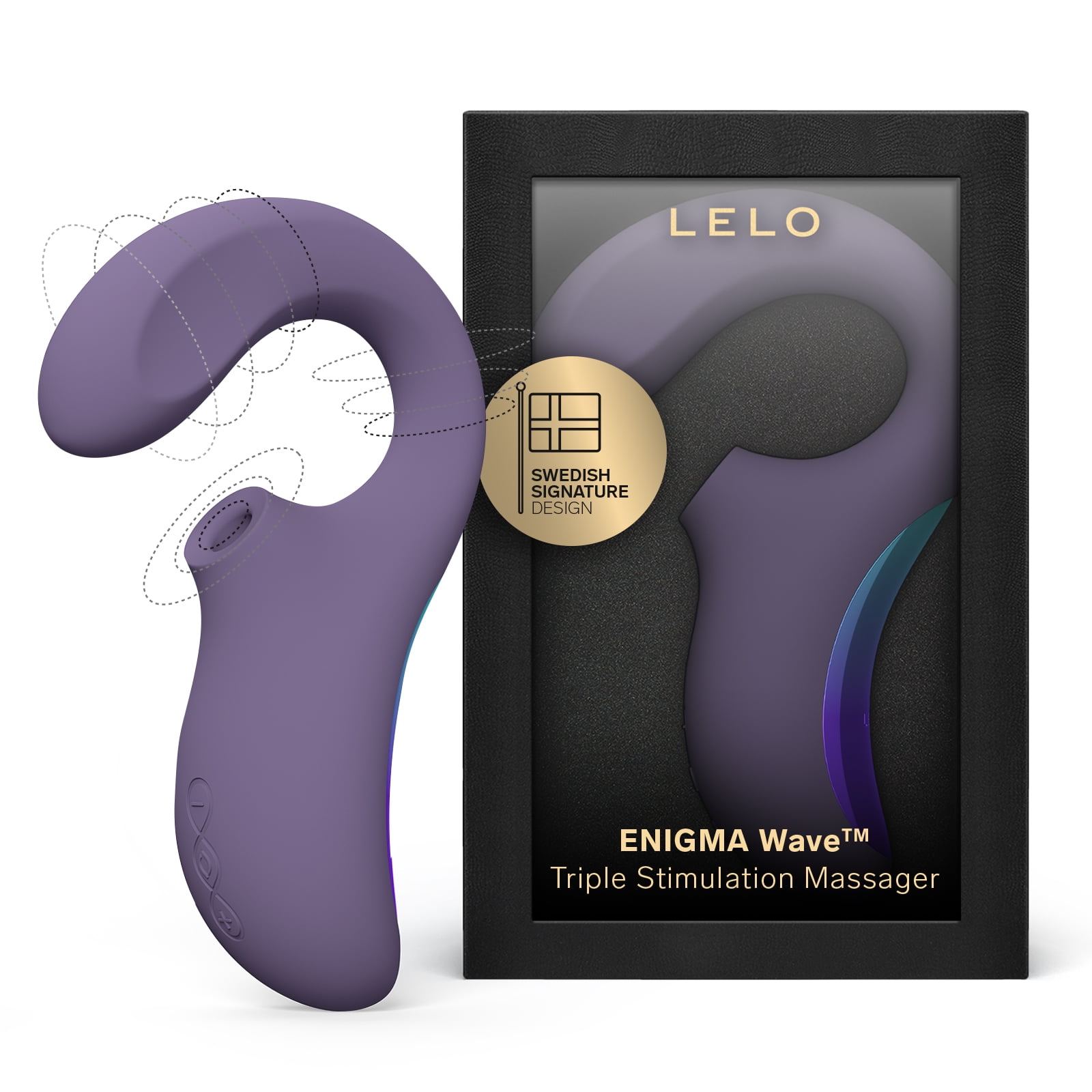 LELO ENIGMA Wave Triple Stimulation G Spot Rabbit Vibrator Waterproof Women, Cyber Purple ...