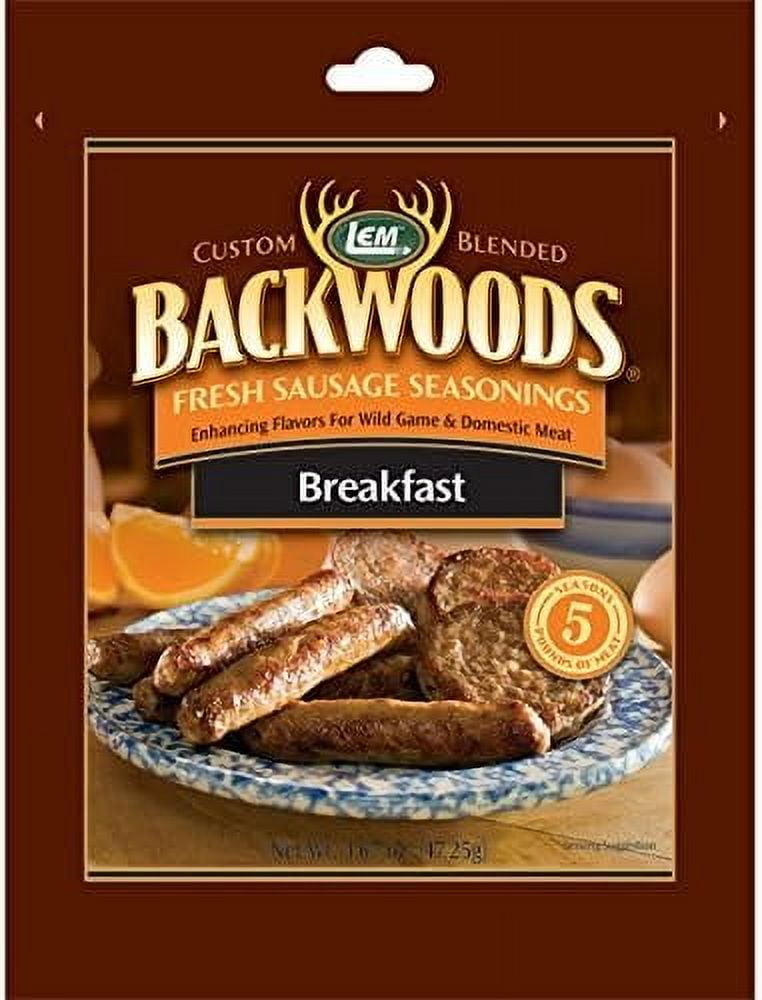 LEM Backwoods Breakfast Fresh Sausage Seasoning, Seasons 5 Pounds of ...