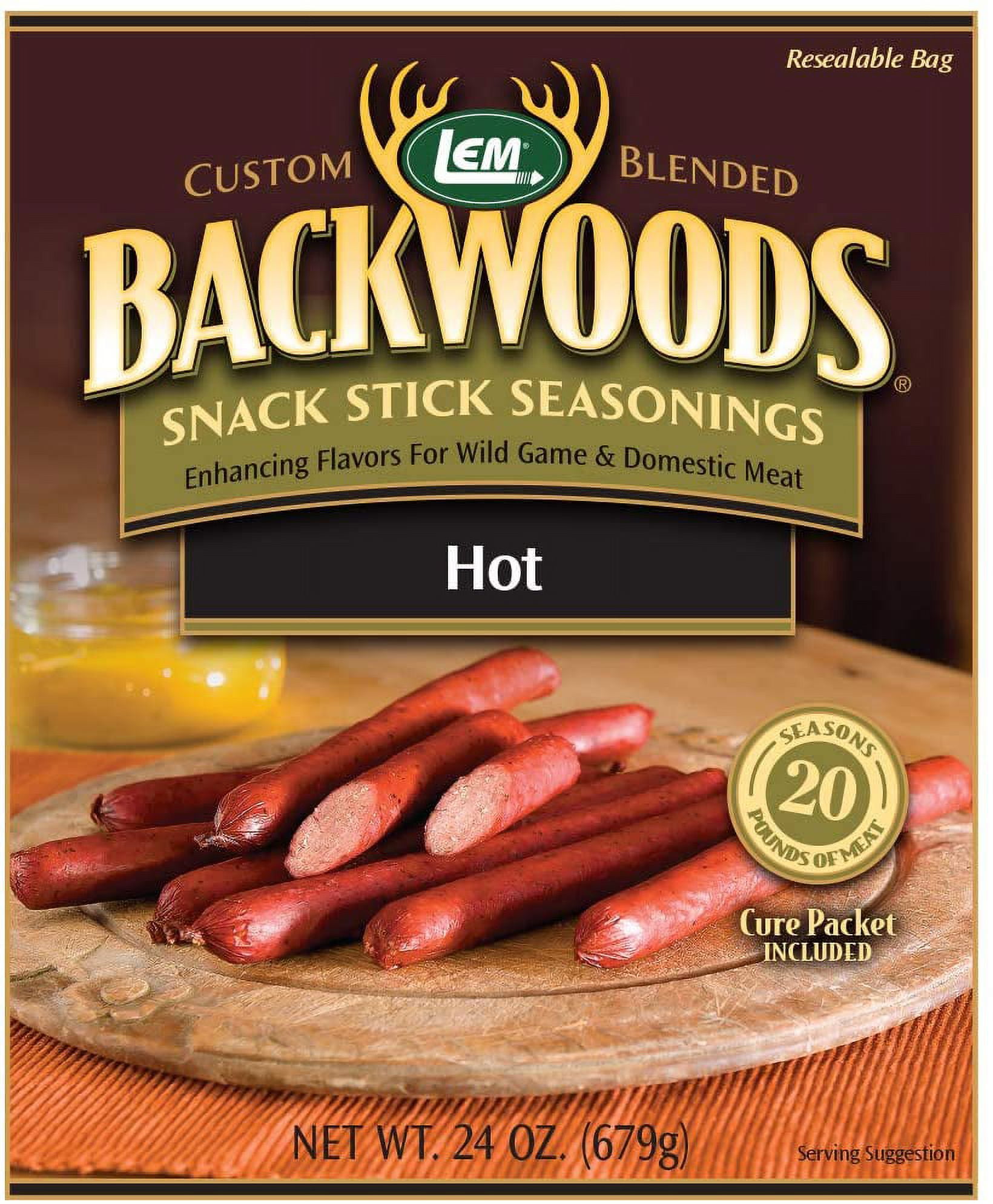 LEM Backwoods Hot Stick Seasoning with Cure Packet - Walmart.com