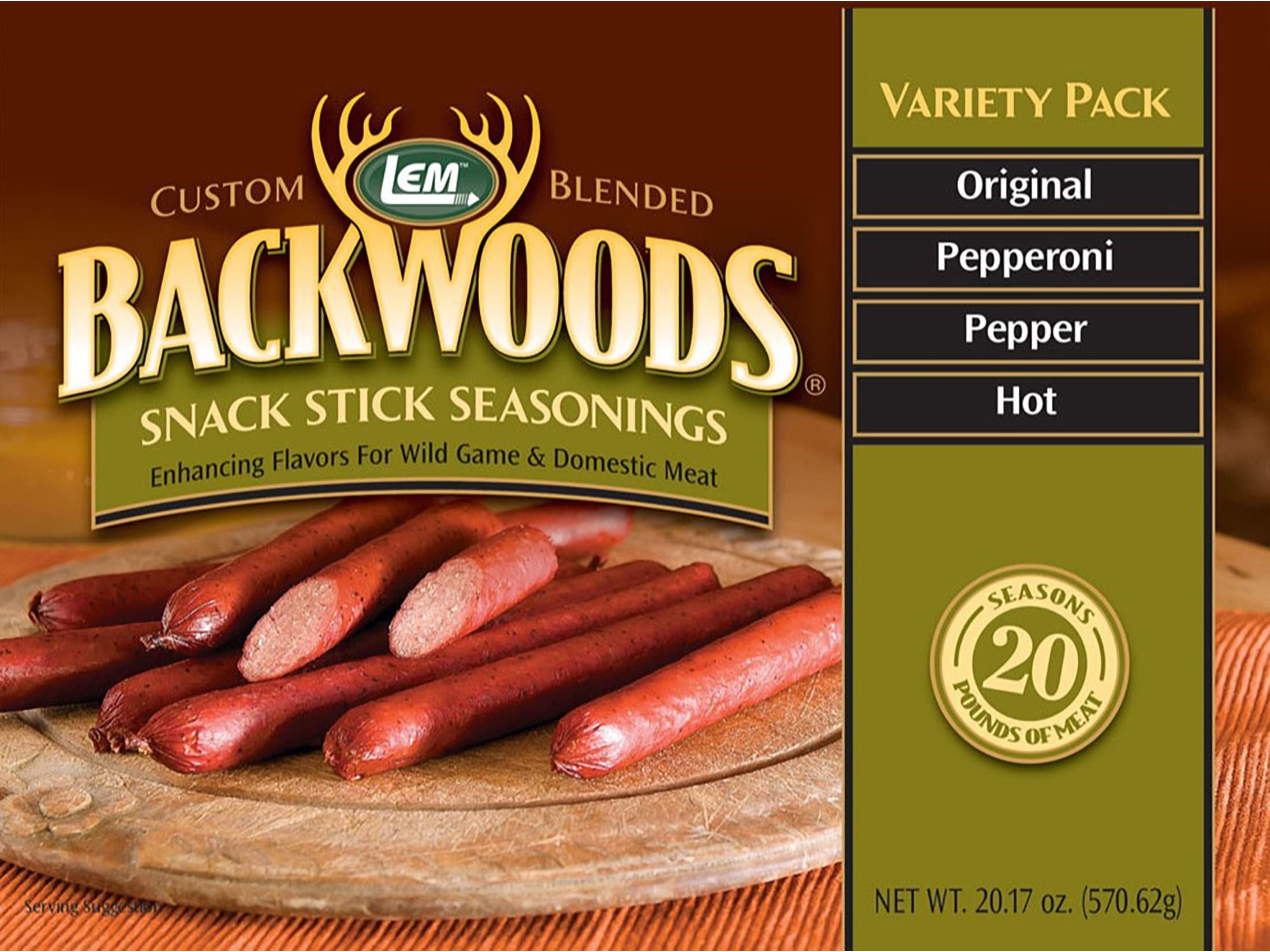 LEM Backwoods Snack Stick Variety Pack for 20 lbs - Walmart.com