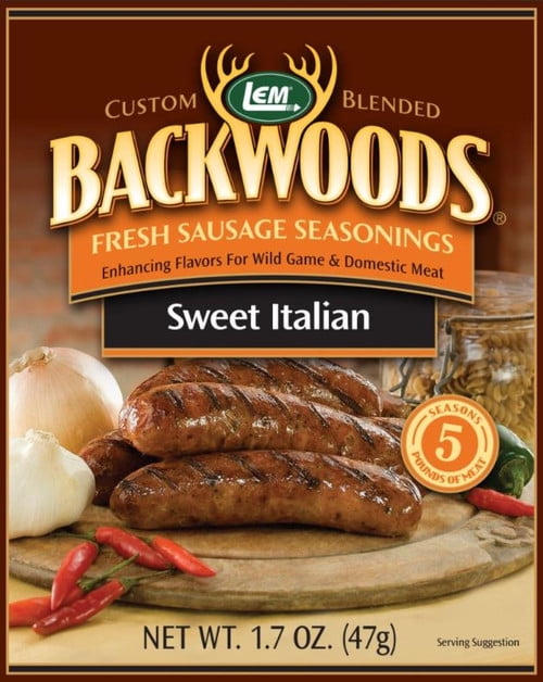 LEM Backwoods Sweet Italian Fresh Sausage Seasoning - Makes 5 lb ...