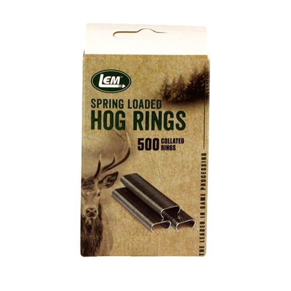 LEM Products Hog Rings for Spring-Loaded Pliers, 500 Galvanized Steel ...