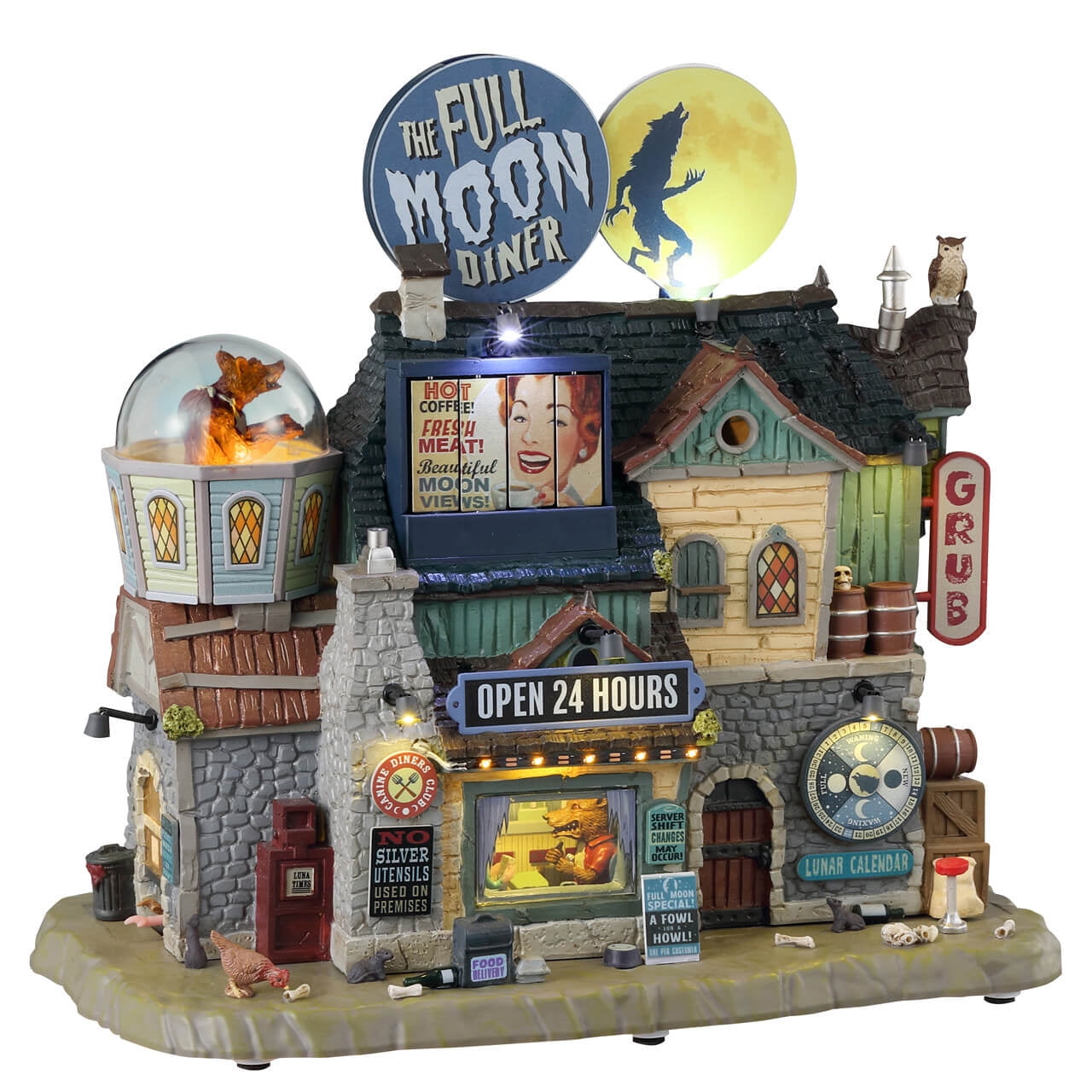 LEMAX The Full Moon Diner, with 4.5V Adaptor #35012 - Walmart.com