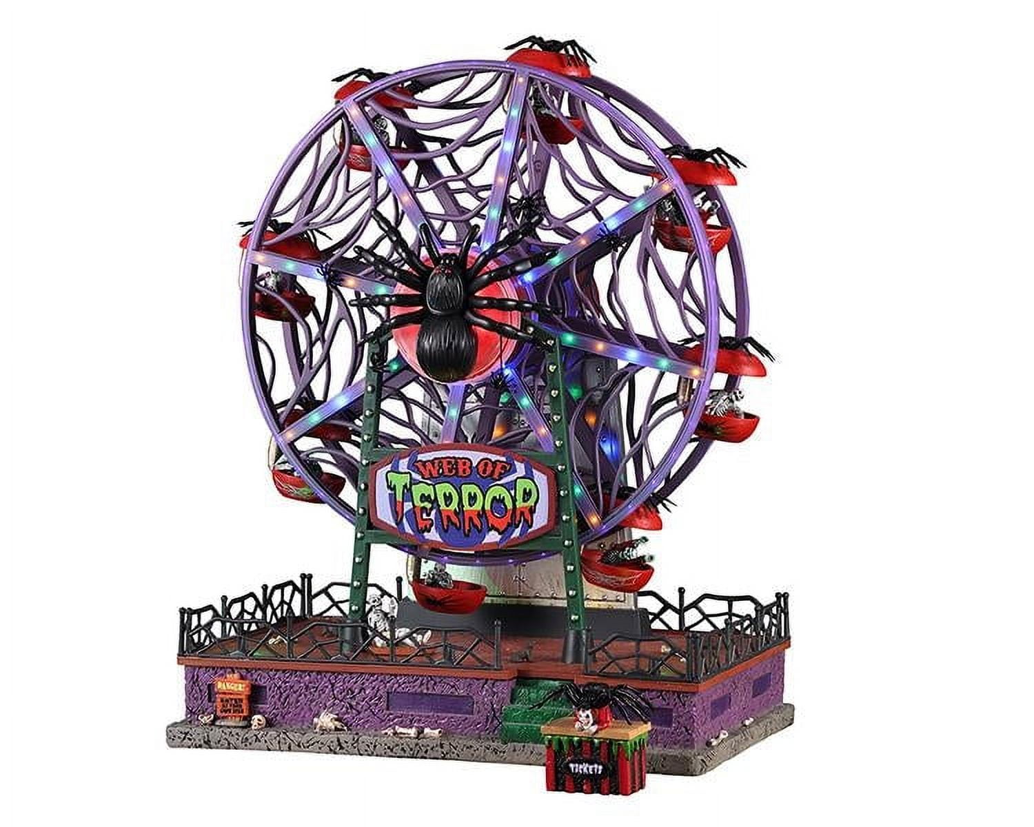 Lemax Village Collection Web Of Terror Ferris Wheel, with 4.5V Adaptor ...