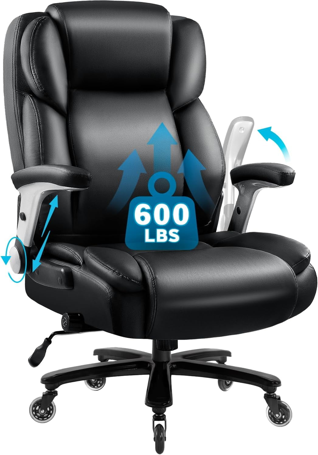 LEMBERI 600lbs Big and Tall Office Chair, Heavy Duty Office Chair for ...