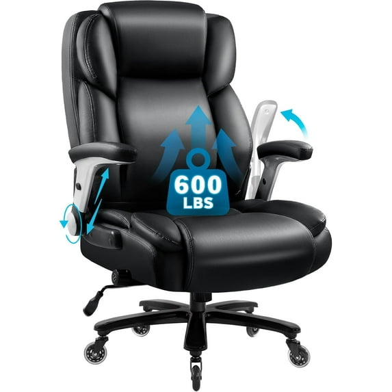 LEMBERI 600lbs Big and Tall Office Chair, Heavy Duty Office Chair for ...