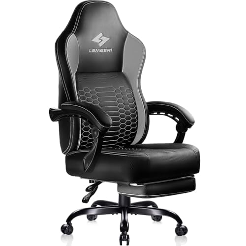 LEMBERI Big and Tall Gaming Chair 400lb Weight Capacity,Gamer Chairs ...