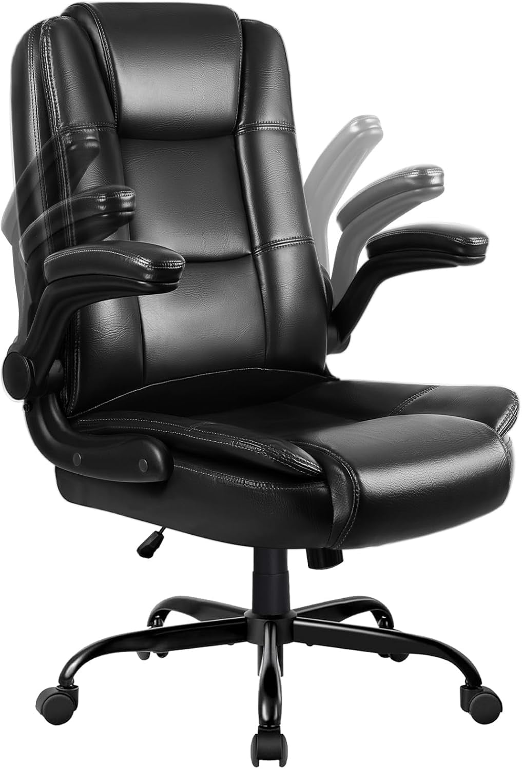 LEMBERI Flip-up Arms Office Desk Chair Big and Tall Managerial ...