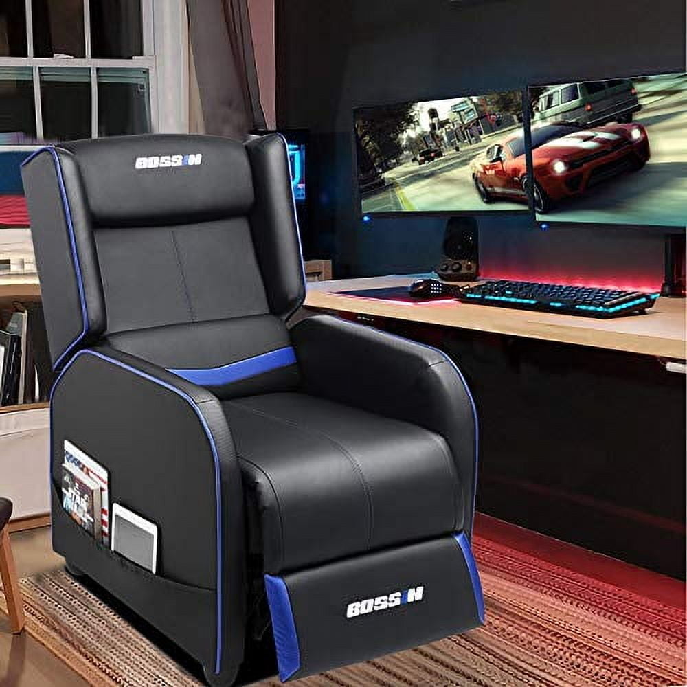 LEMBERI Gaming Recliner Chair for Adults PU Leather Home Theater ...