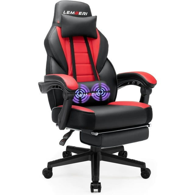 LEMBERI Video Game Chairs with footrest, Big and Tall Gamer Chair for ...