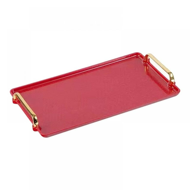 LEMETOW Plastic Tray with Handles, Multi-Purpose Rectangular Non-Slip ...