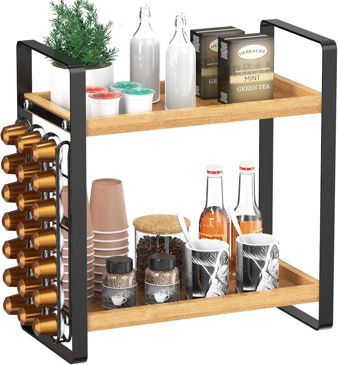 Coffee Station Organizer,Compatible with Nespresso Classic Pods 24pcs ...