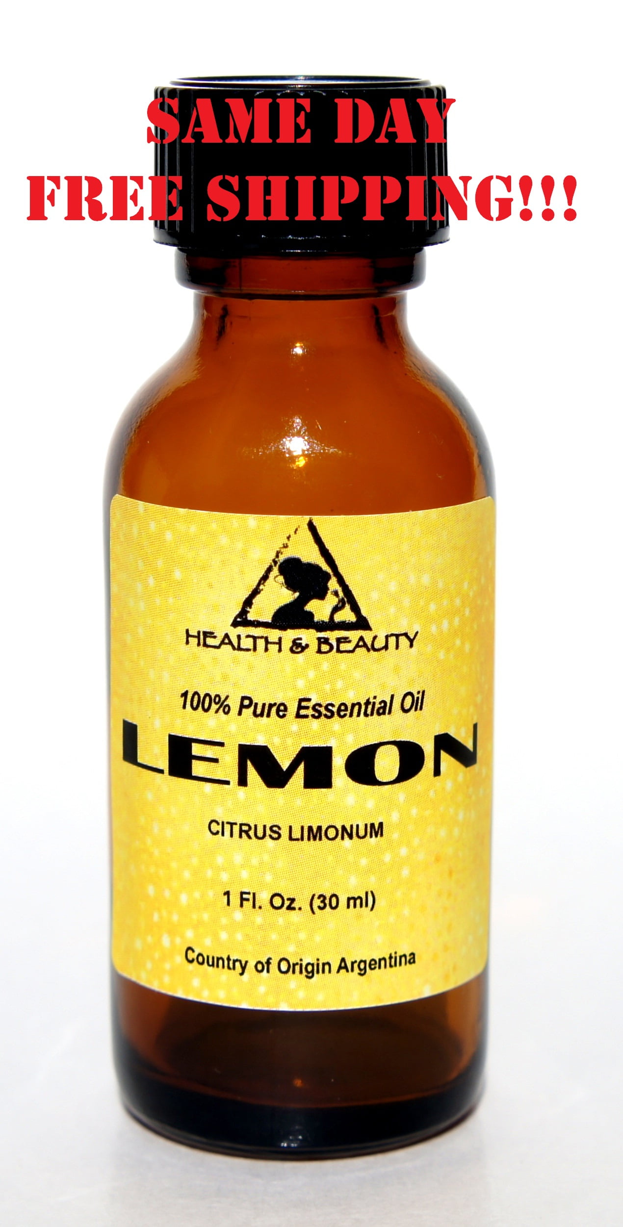LEMON ESSENTIAL OIL AROMATHERAPY 100% PURE NATURAL GLASS BOTTLE 1 OZ ...