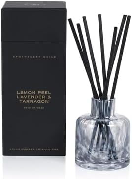 LEMON PEEL, LAVENDER and TARRAGON Zodax Apothecary Guild Reed Diffuser - 120 ml - Gift Boxed ...