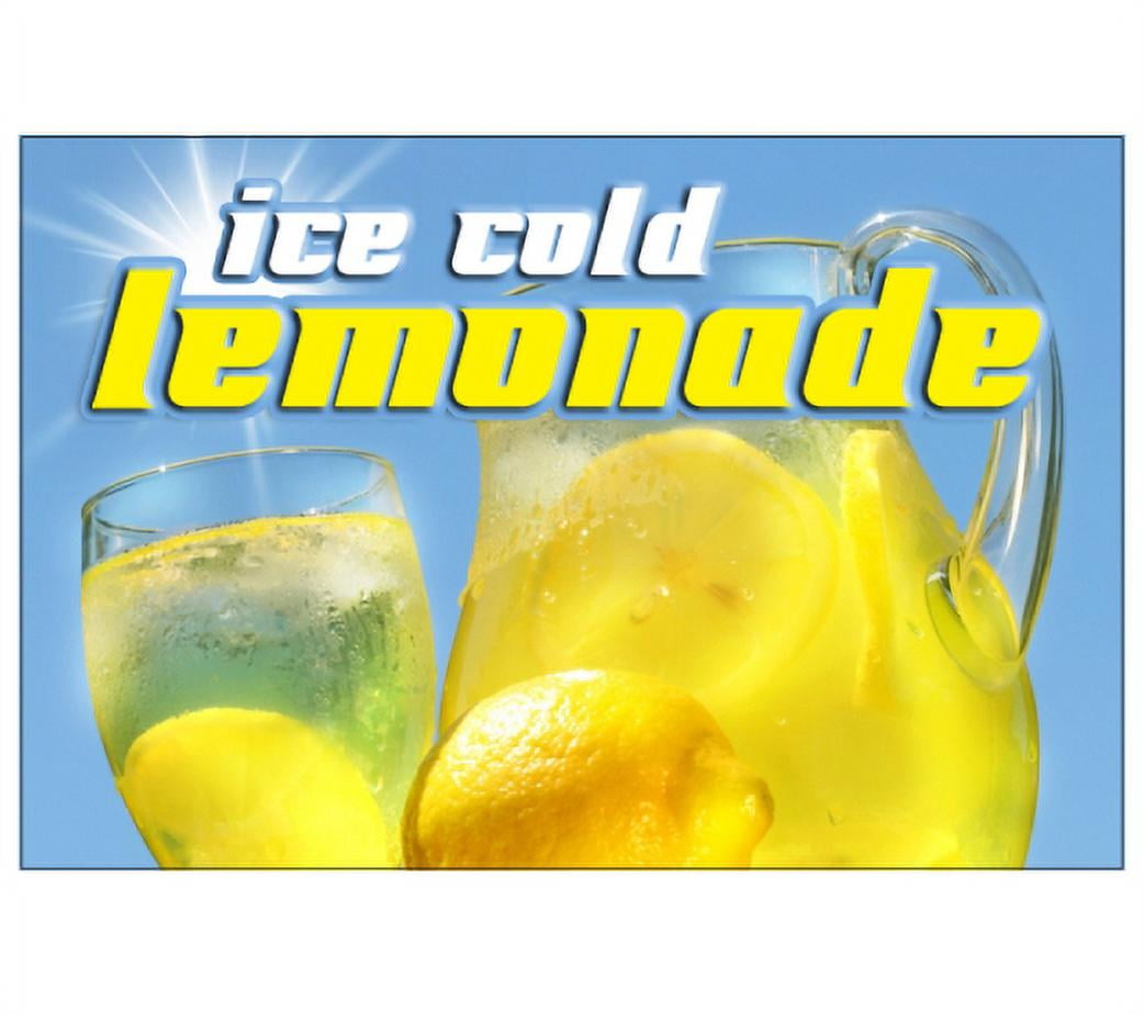 LEMONADE I Concession Decal drink sign stand signs cart - Walmart.com