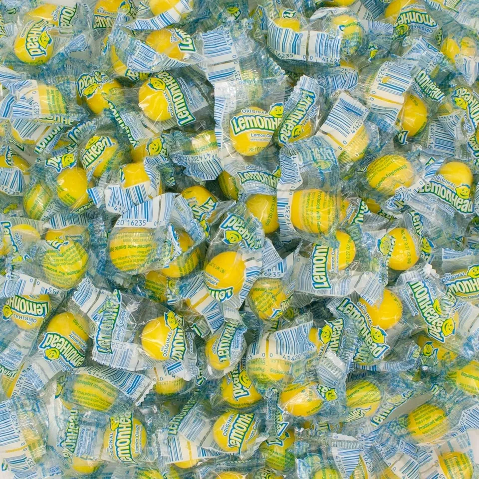 LEMONHEADS Original Sour & Sweet Bulk Hard Candy Individually Wrapped ...