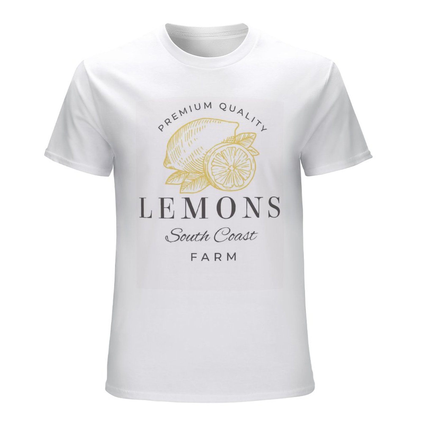 LEMONS Vintage T-shirt Mens Cotton Classic Crewneck Short Sleeve Tees ...
