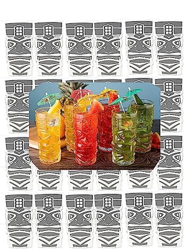 LEMONSODA Clear Tropical Tiki Glasses, Set of 24-15oz - Perfect for ...