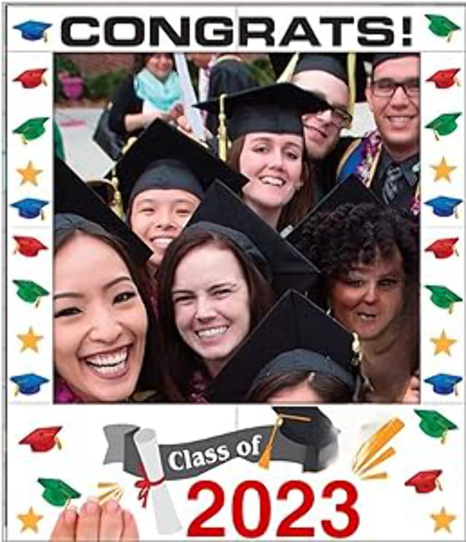 LEMONSODA Congrats! Class of 2023 Graduation Photo Booth Selfie Frame ...
