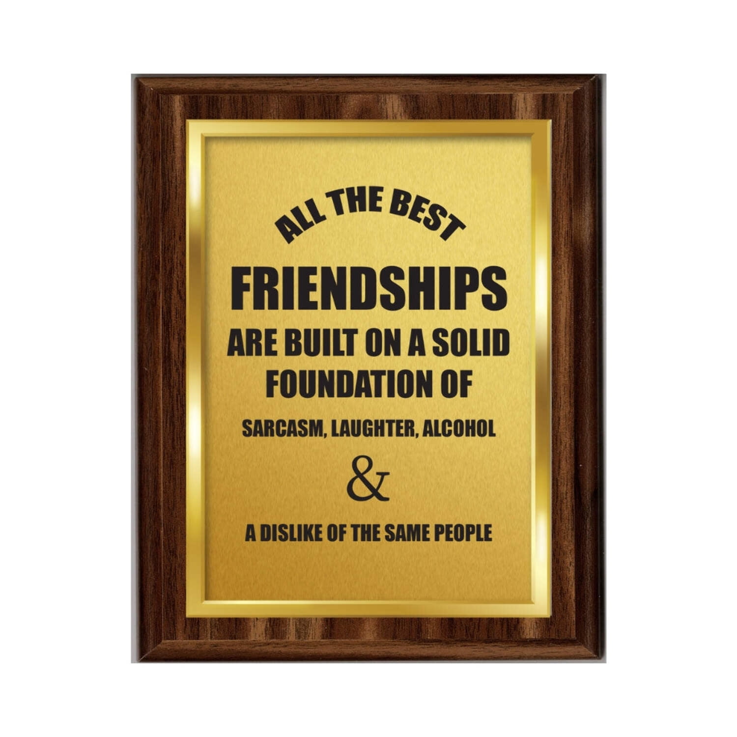 LEMONSODA Engraving Friendship Plaques (All The Best Friendships, Gold ...