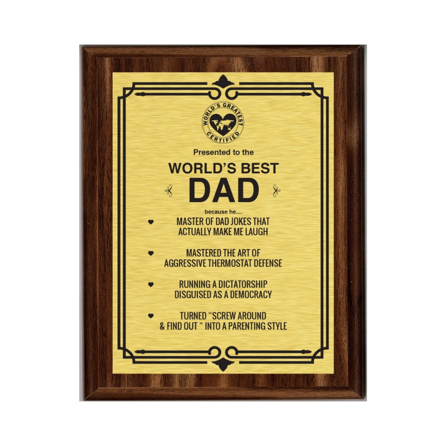 LEMONSODA Engraving Worlds Greatest Plaques (Best Dad in The World ...