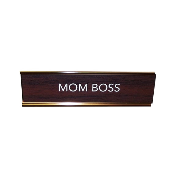 LEMONSODA Gold and Brown Desk Sign - (Mom Boss) - Walmart.com