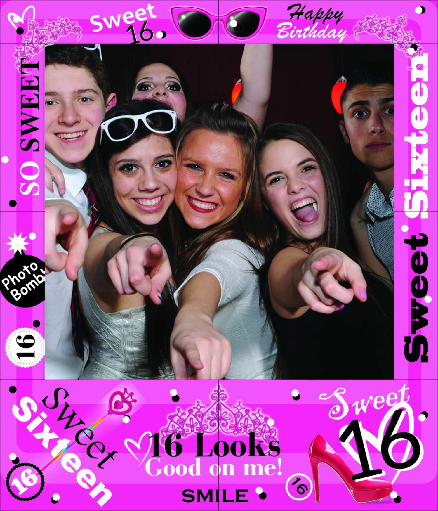 LEMONSODA Sweet Sixteen Party Photo Frame Prop 35 x 30 Inches - Walmart.com