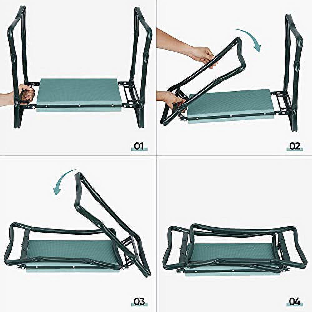LEMY 2 in 1 Garden Kneeler and Seat - Portable Heavy Duty Folding ...