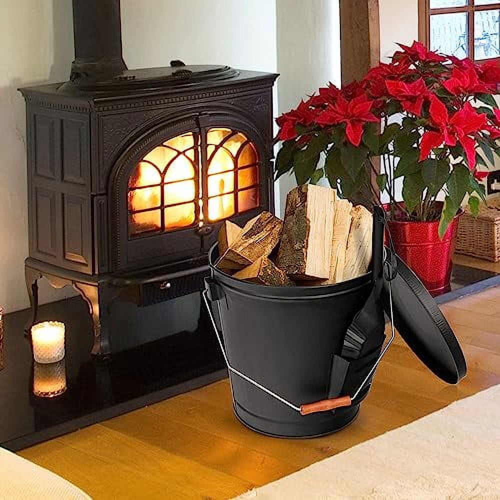 LEMY Ash Bucket with Lid and Shovel, 5 Gallon Ash Container for ...