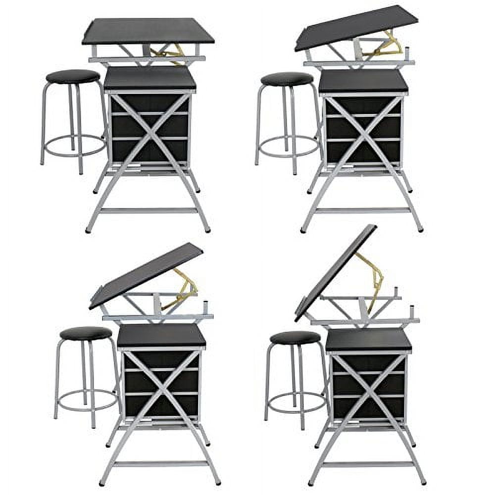LEMY Drafting Table Height Adjustable, Craft Tilting Tabletop Art Desk ...