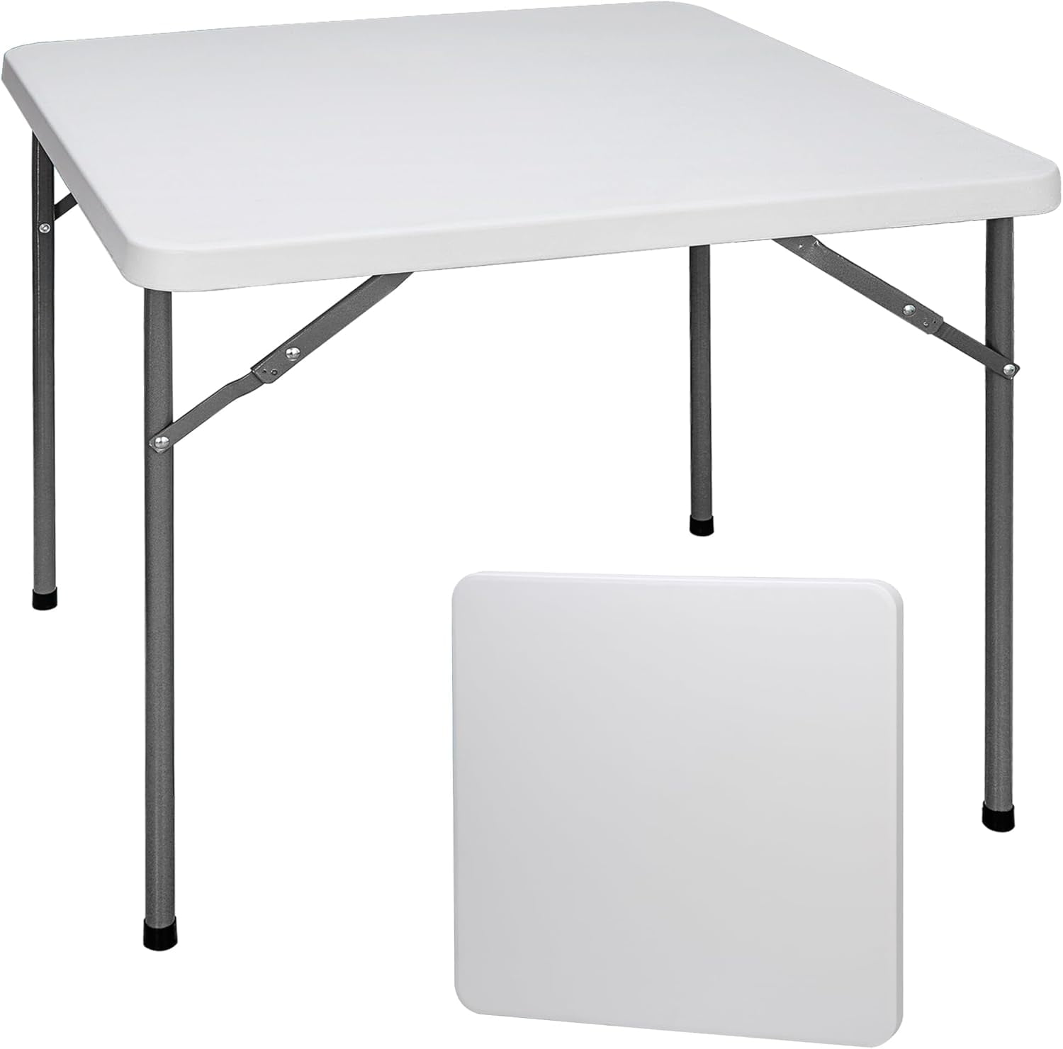 LEMY Plastic Folding Table, Indoor Outdoor Heavy Duty Portable Picnic ...