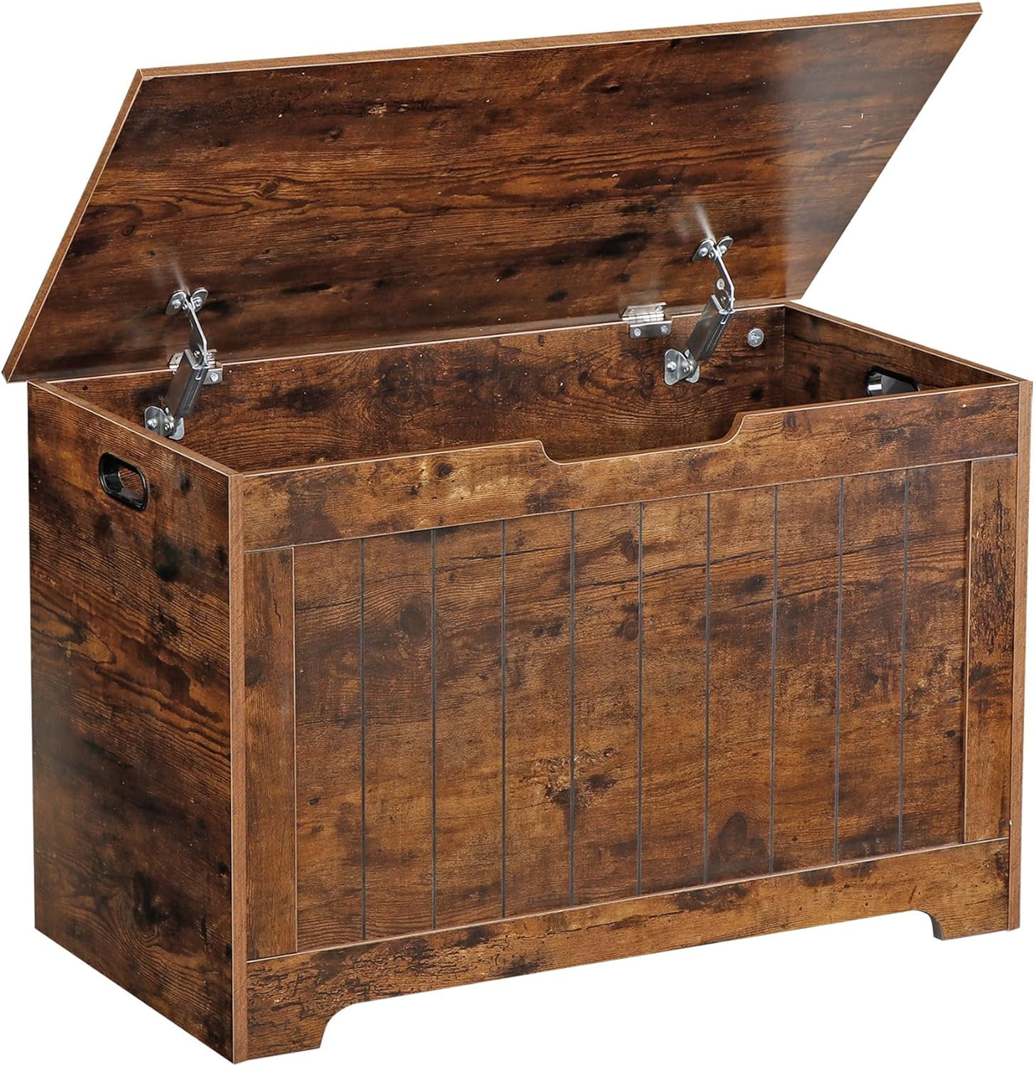 LEMY Storage Chest Bench, Wooden Trunk Box with 2 Safety Hinges, Modern ...