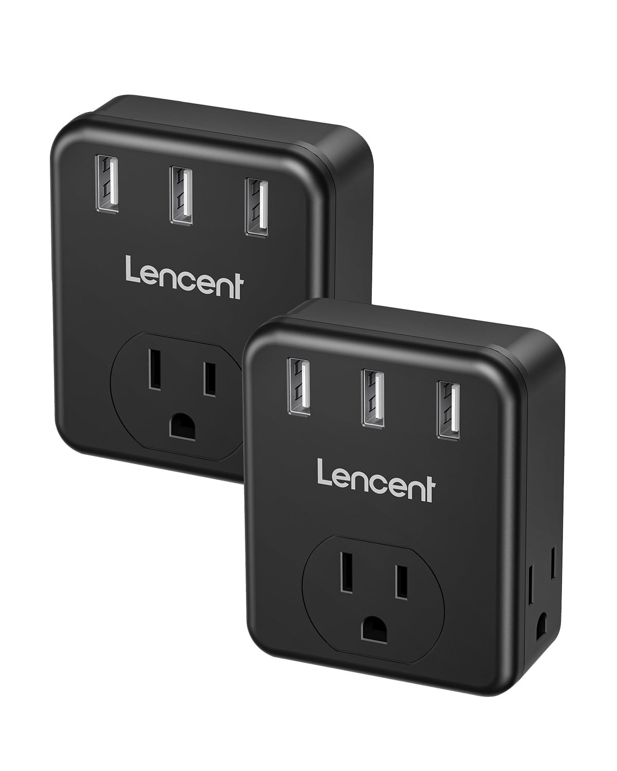 LENCENT 2 to 3 Prong Outlet Adapter,Multi usb plug adaptors 2 Pack,6 ...