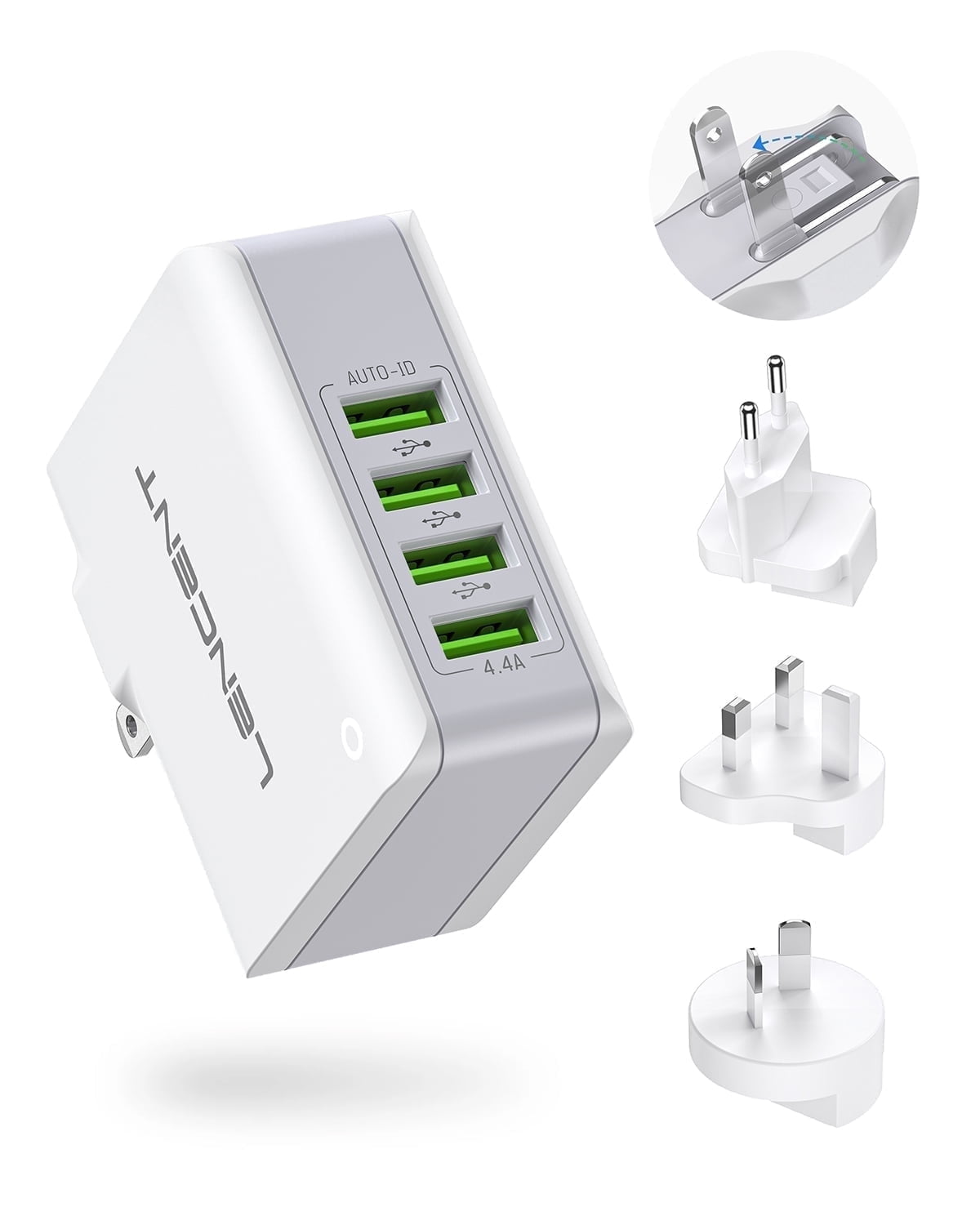 LENCENT USB Wall Charger, Fast Charging, International Adapter, Power ...