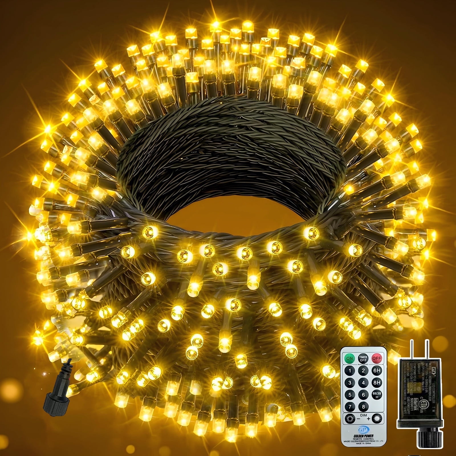 PMMIPNW Christmas Lights 108ft 300 LED, Connectable Outdoor Christmas ...