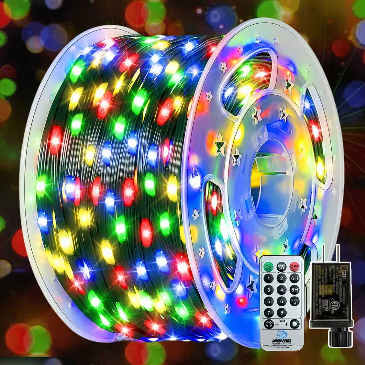PMMIPNW Christmas Lights 110 FT 300LED, Outdoor Christmas String Lights ...