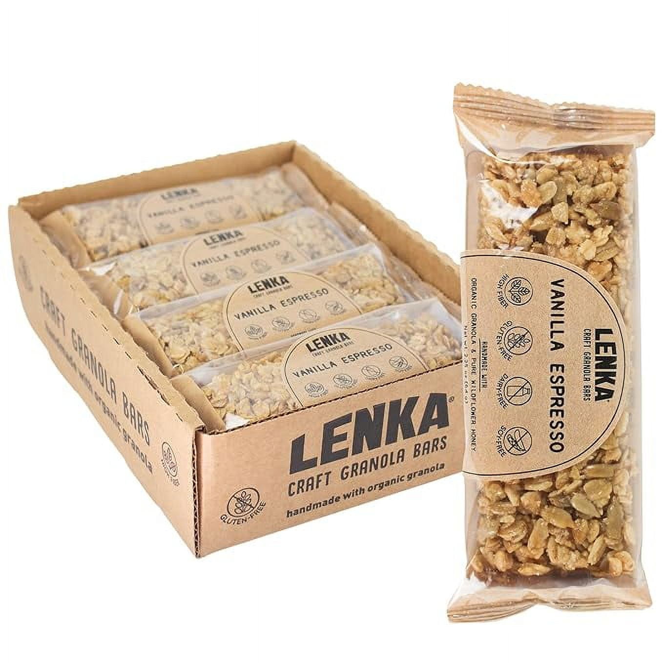 LENKA Handmade Craft Granola Bars - Vanilla Espresso Gluten Free High ...