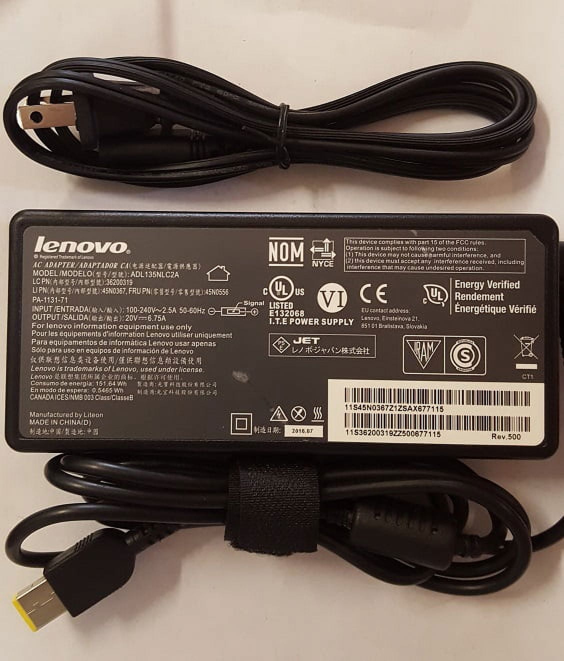 LENOVO IdeaPad Gaming 3 15ARH7 82SB 20V 6.75A Genuine Original Power ...
