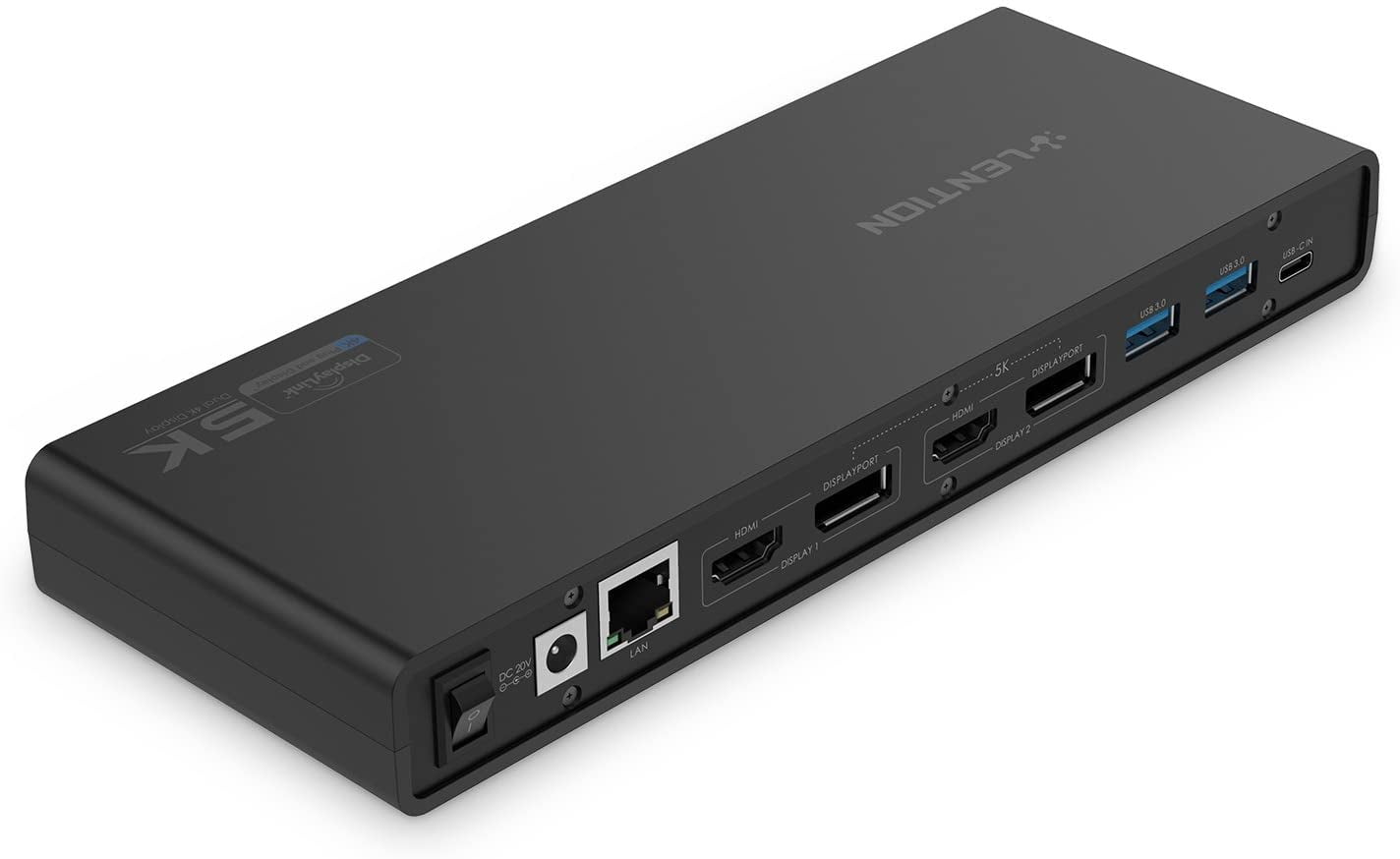 Lention 5K USB-C and USB-A Docking Station, Dual HDMI DisplayPort ...