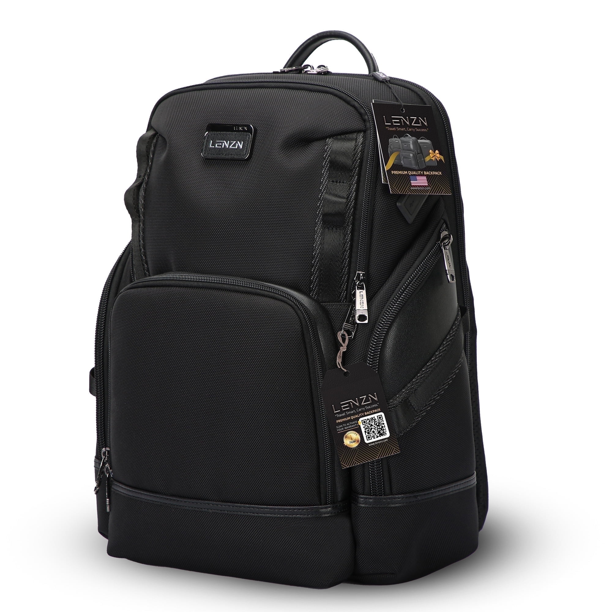 LENZN Business Backpack, Unisex Fits for 15.6-inch Laptop with USB ...