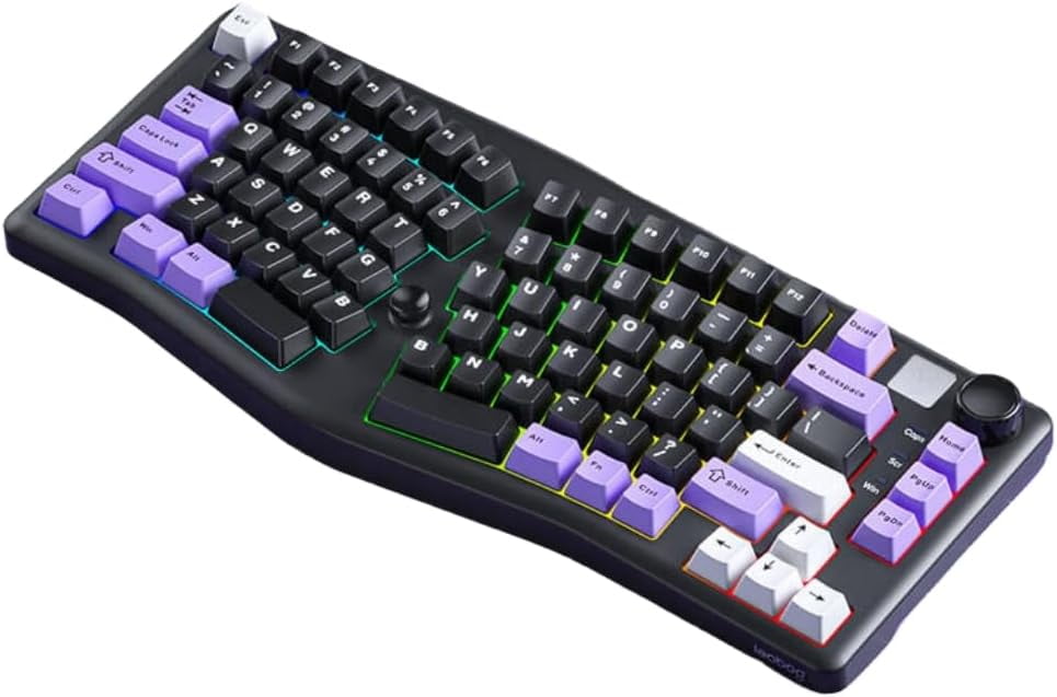 LEOBOG A75 Alice Keyboard, Tri-Mode Ergonomic Gaming Mechanical ...